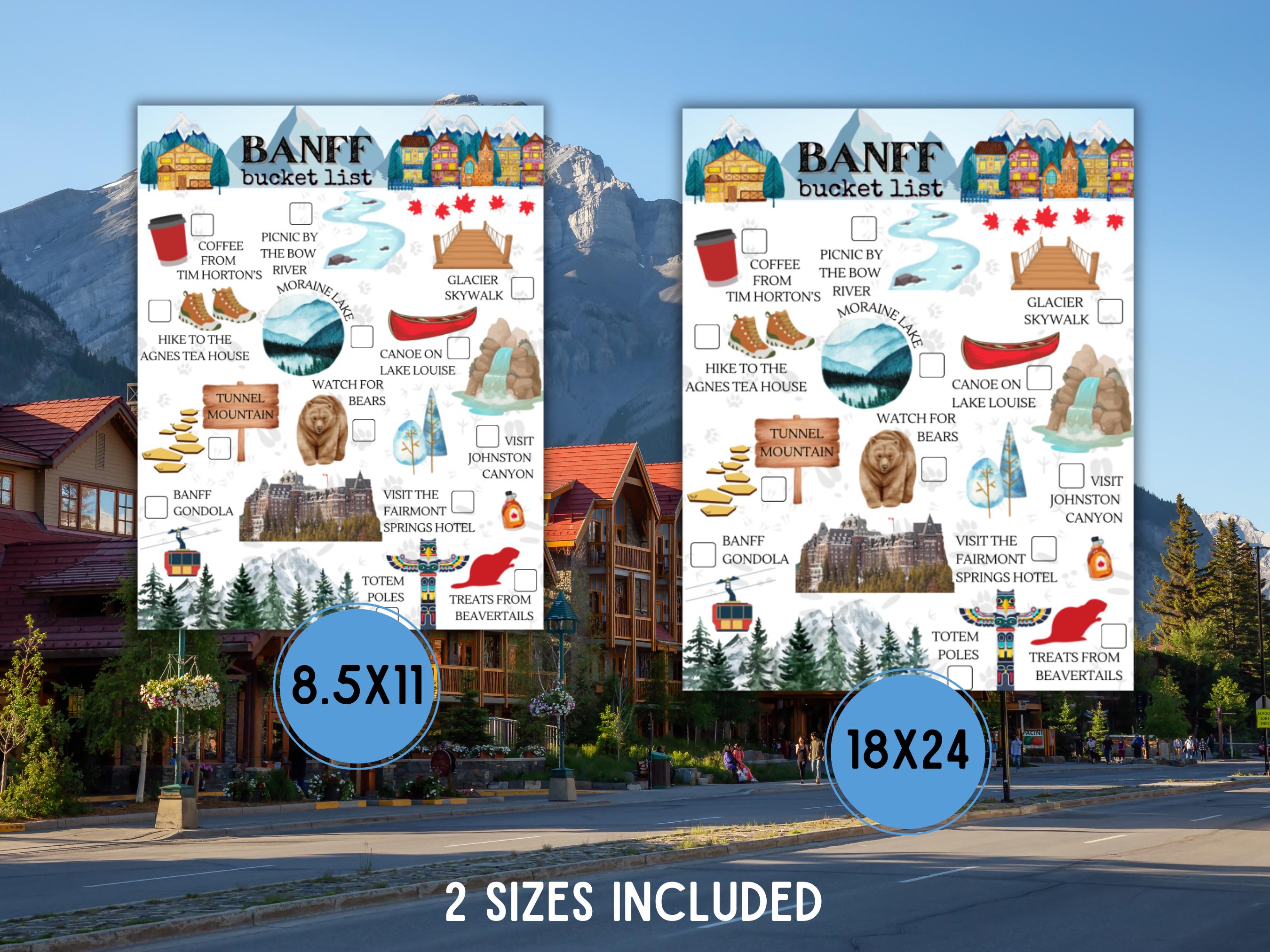 Banff Bucket List Printable Illustrated Checklist for Visiting Banff ...