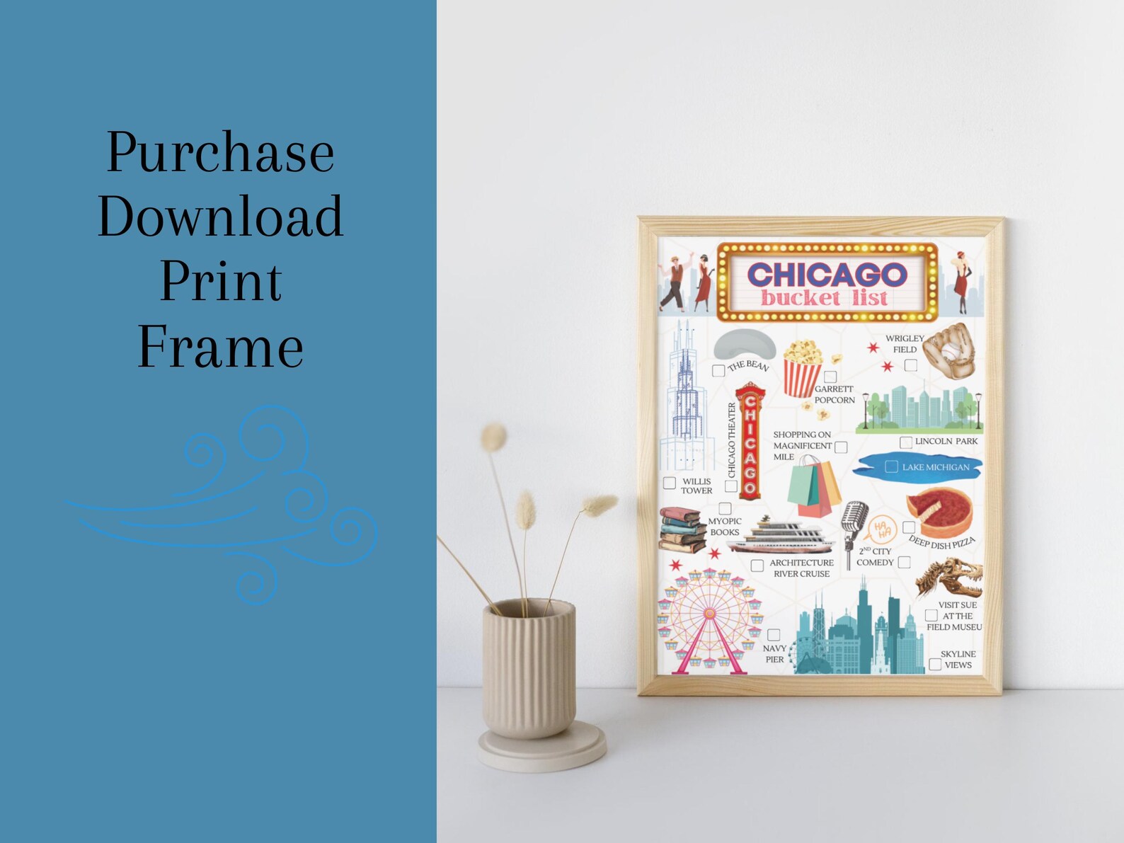 Chicago Bucket List / Illustrated Travel Guide for the Windy City ...