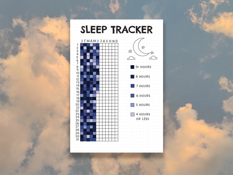 Sleep Tracker - PRINTABLE Tracker - A5 Journal Page - Sleep Log - Night ...