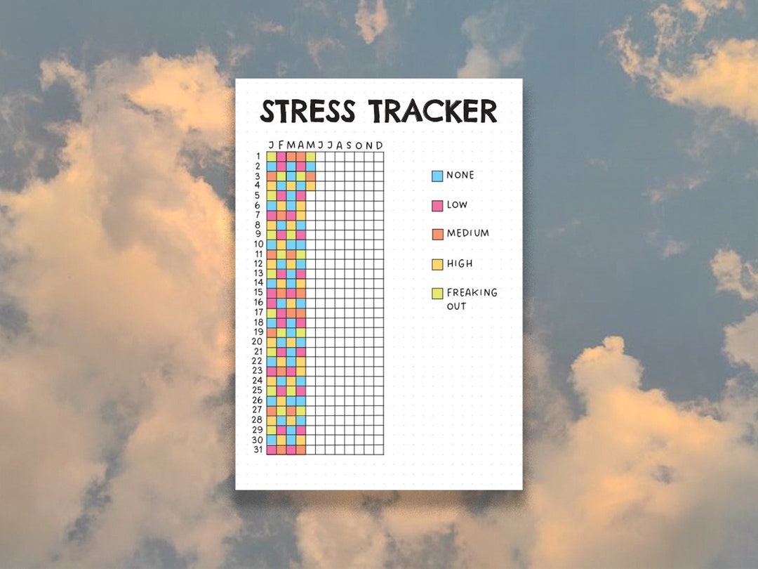 Stress Tracker - PRINTABLE Tracker - A5 Journal Page/letter Page ...