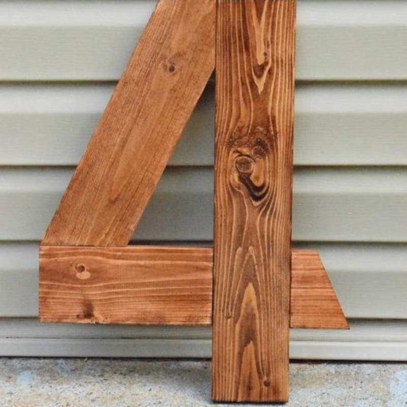 Large Wood Numbers - Etsy