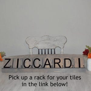 Oversized Scrabble Tile Rack| Scrabble Rack | Scrabble Racks | Rustic ...