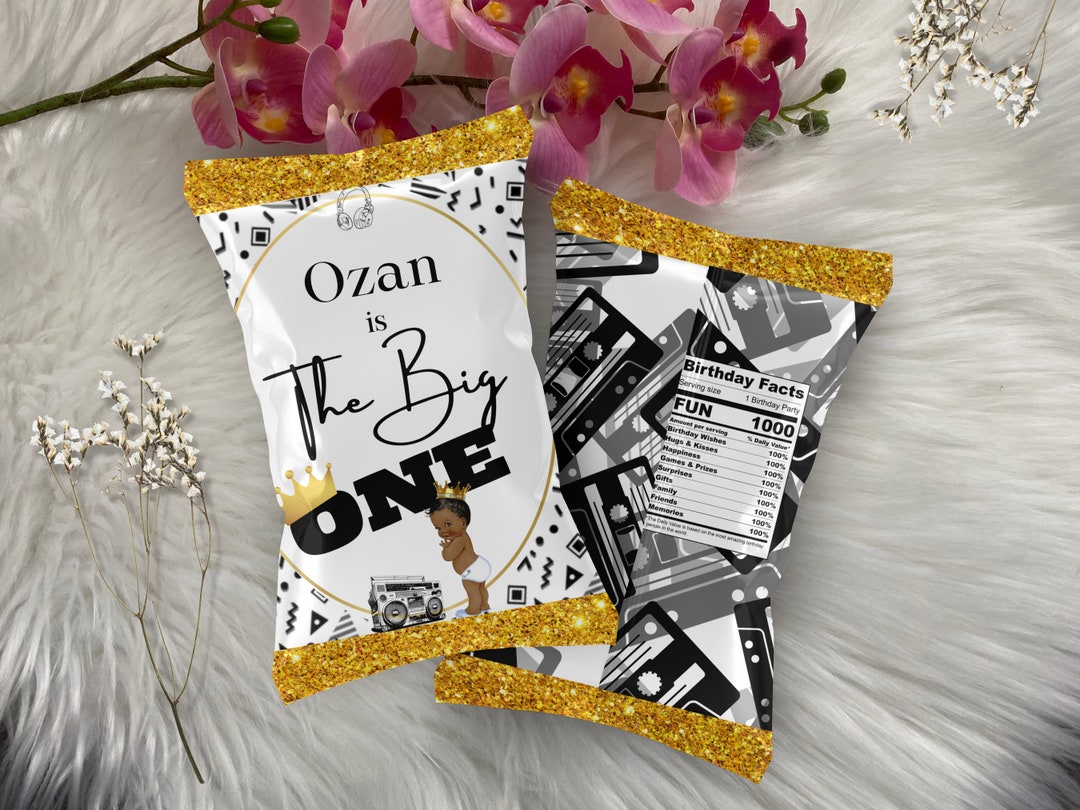 Personalised Chip Bags | the Big One Chips Bag | Customised Baby Boy ...