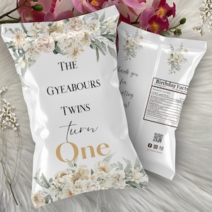 Personalised Chip Bags | Flowers Chips Bag | Customised Floral Crisp ...