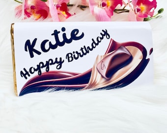 Personalised GALAXY Chocolate Wrapper for 110g Bar Add Any Text ...