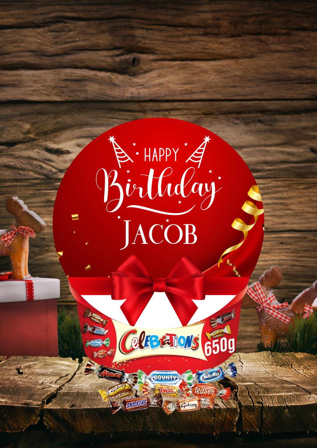 Personalised Stickers Cadbury Celebration Box Label Custom Label ...