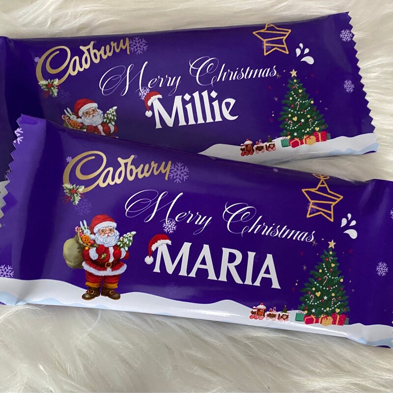 Personalised Cadbury Christmas Chocolate Bar - Etsy UK