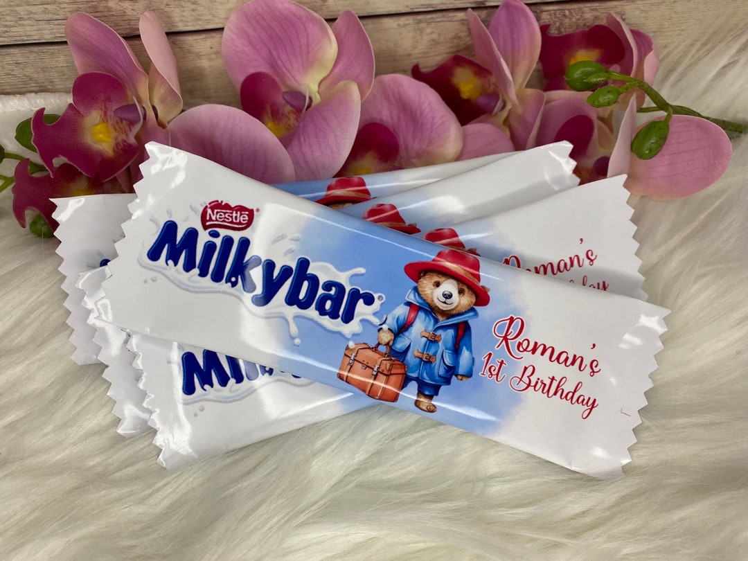 Personalised Milkybar Chocolate Paddington Birthday Party Paddington ...