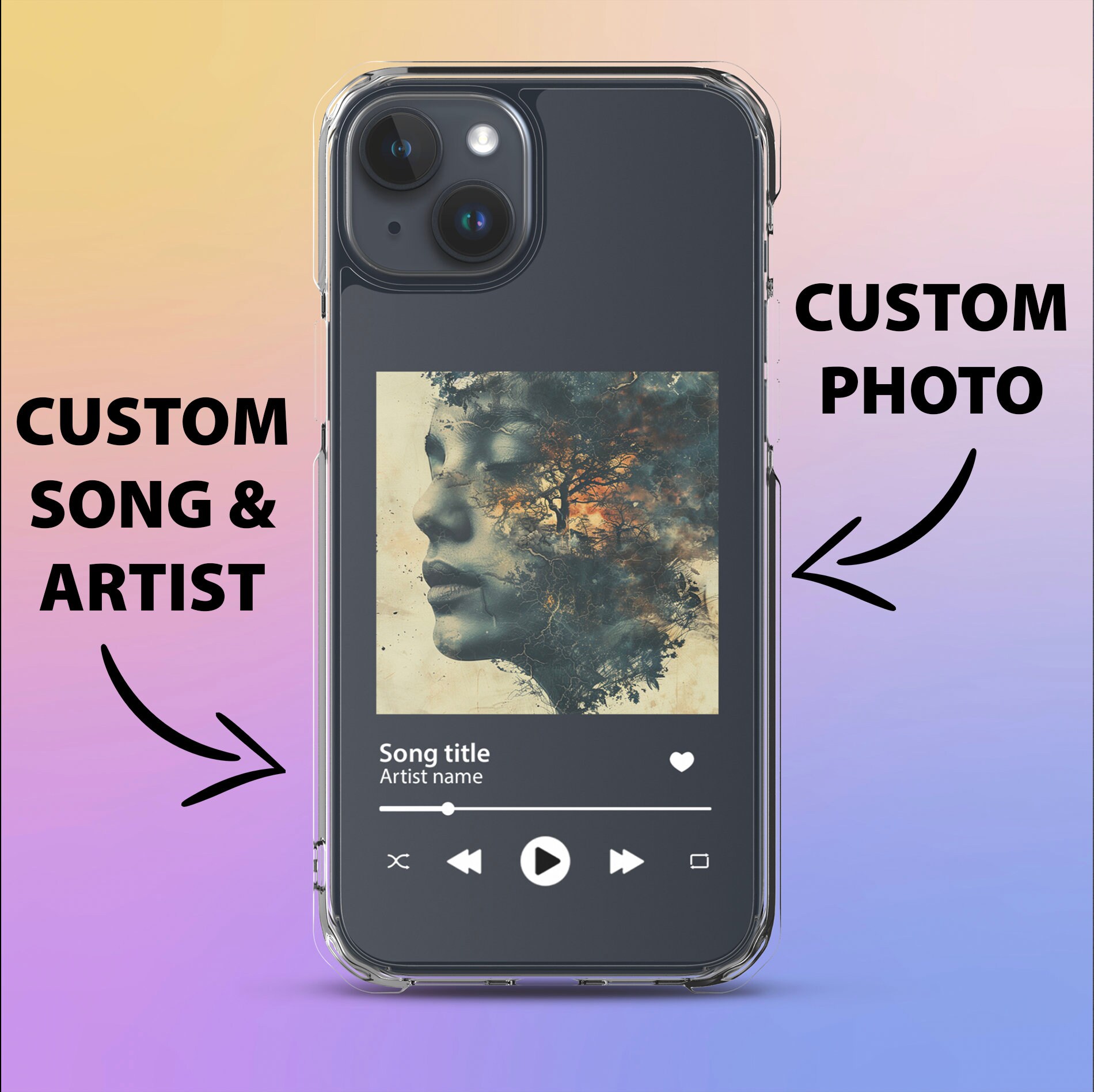 Custom Music Album Cover Phone Case Music Player Song Cover Vinyl ...