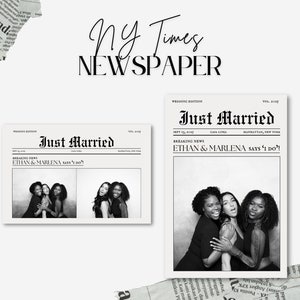 NY Times Newspaper - 4x6 Photo Booth Template | 6x4 Photo Booth ...