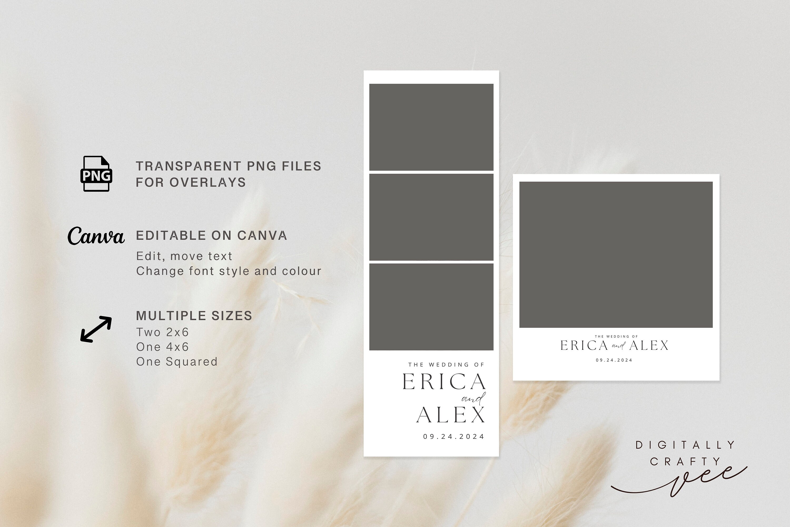 Black and White Minimal - 2x6 Photo Booth Template | 4x6 Photo Booth ...