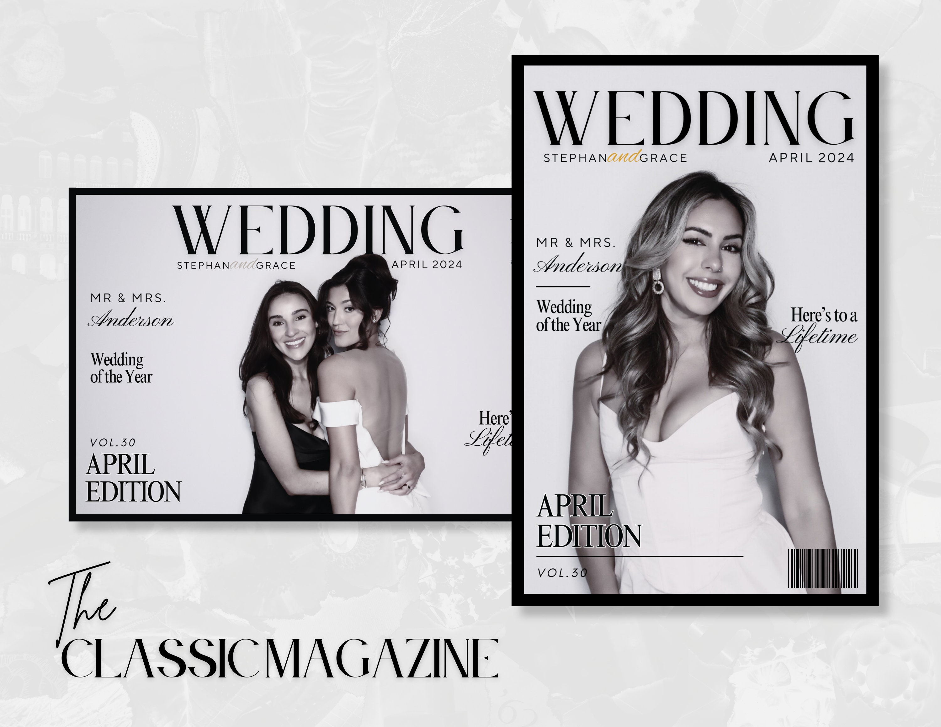 Classic Magazine - 4x6 Photo Booth Template | 6x4 Photo Booth Template | Canva Pro Template ...