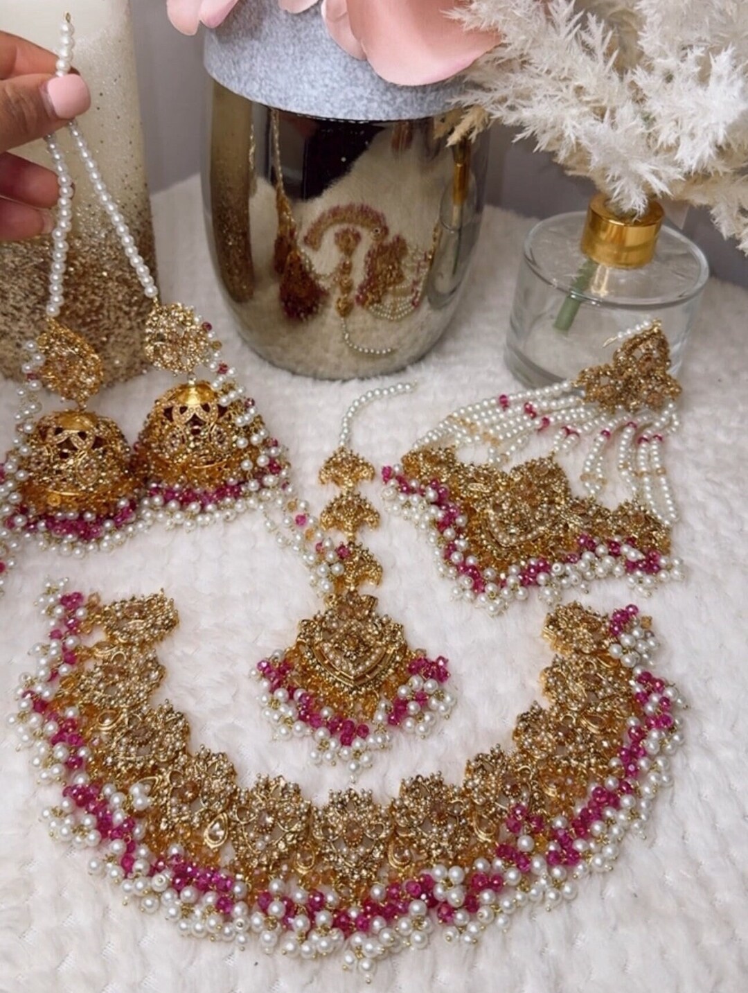 Nauratan Bridal Set / Pakistani Jewelry / Indian Bridal Jewelry /indian ...