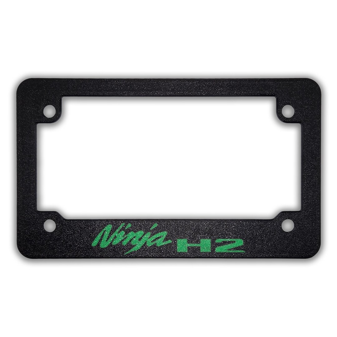 For Kawasaki Ninja H2 Motorcycle Textured License Plate Frame (ALL ...