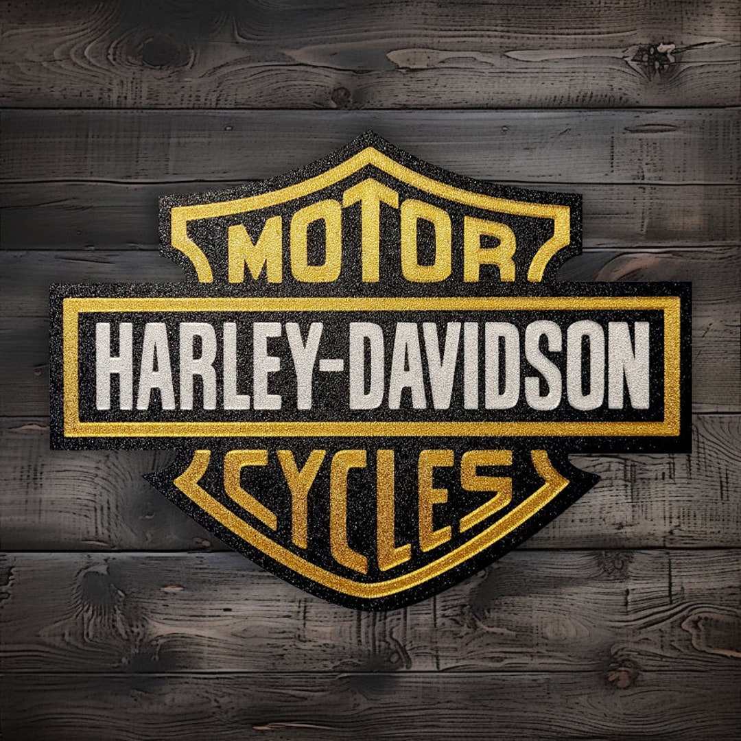 Harley-davidson Textured Finish Wall Sign Decoration for Garage & Room ...