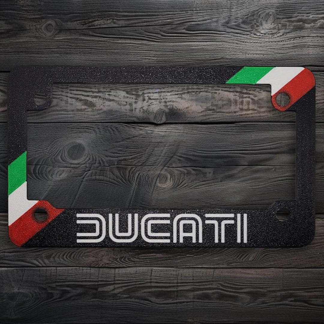 For Ducati Motorcycles Retro Textured Italian Flag Motorcycle License ...