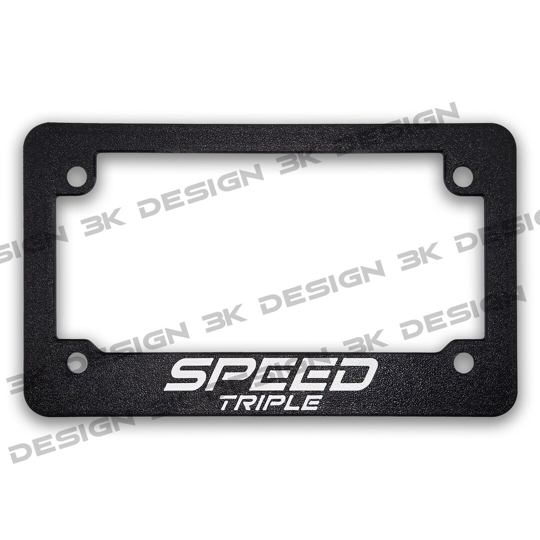 For Triumph Speed Triple Textured Motorcycle License Plate Frame (all ...