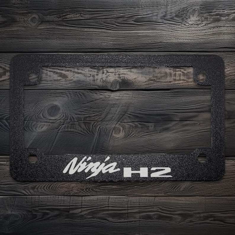 For Kawasaki Ninja H2 Motorcycle Textured License Plate Frame (ALL ...
