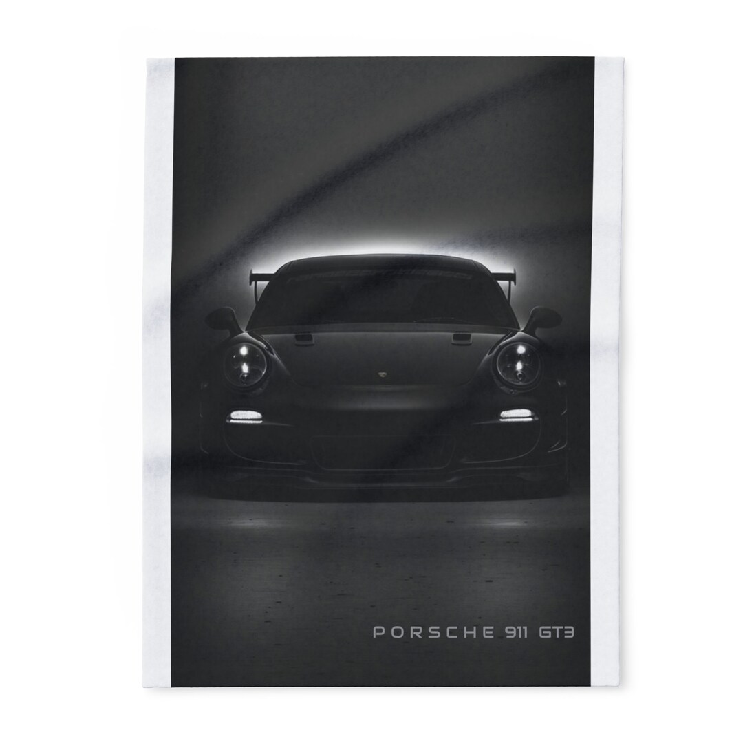 Porsche Fleece Blanket, Black Porsche Room Decoration, Blanket - Etsy