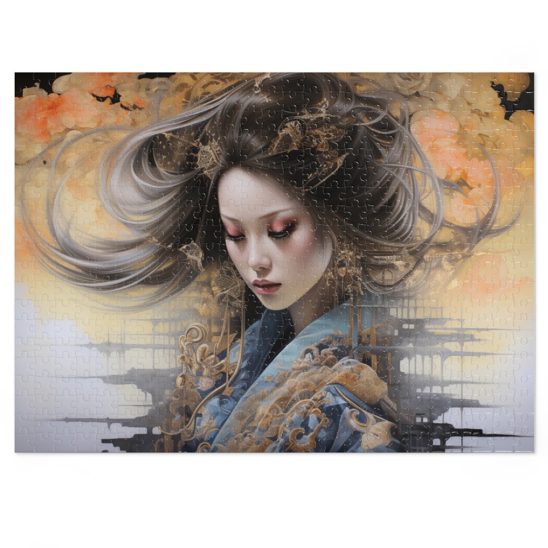 Fantasy Art Jigsaw Puzzle, Asian-inspired Illustration, Challenging 500 ...