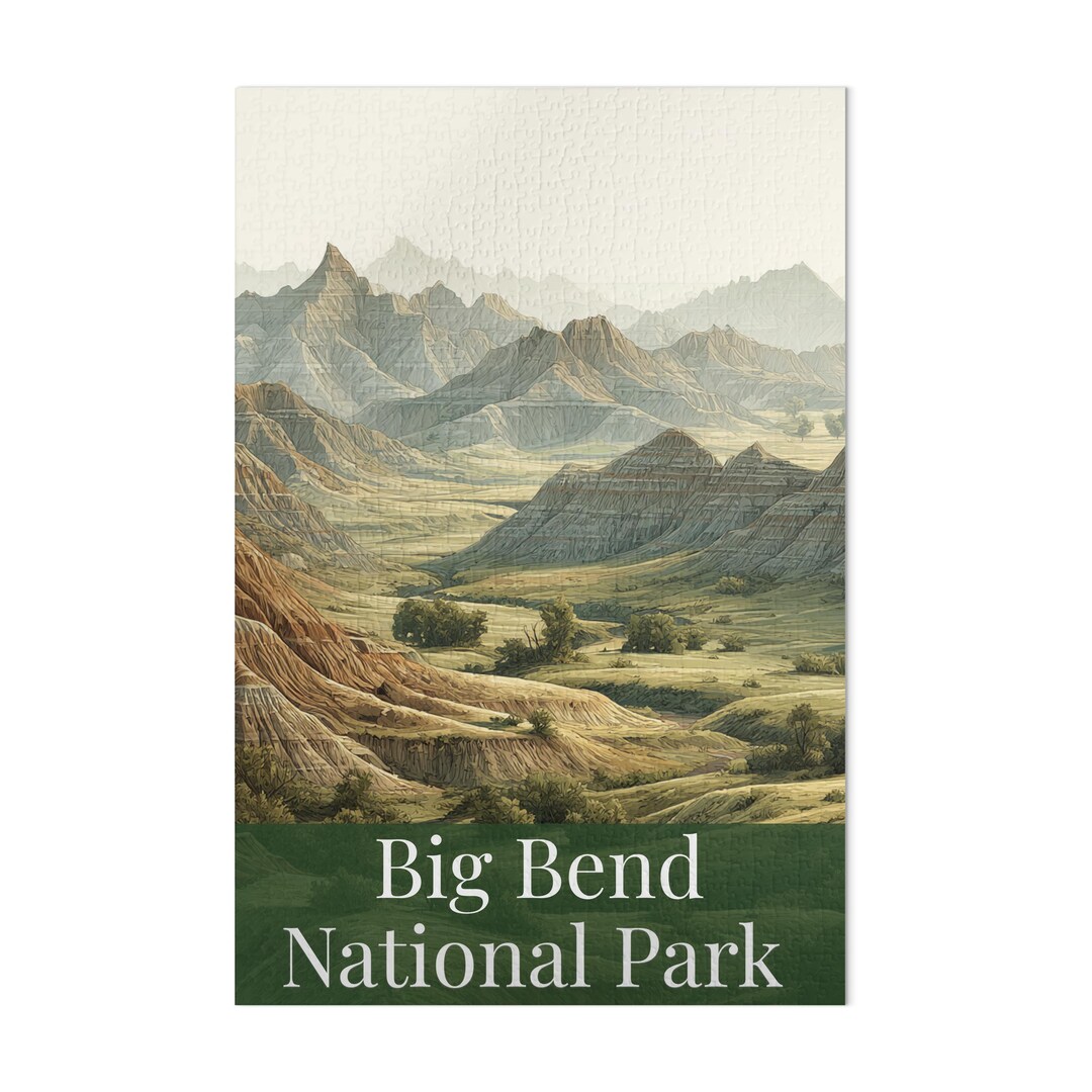 Big Bend National Park Puzzle, Texas Landscape Puzzle, Southwest Decor ...