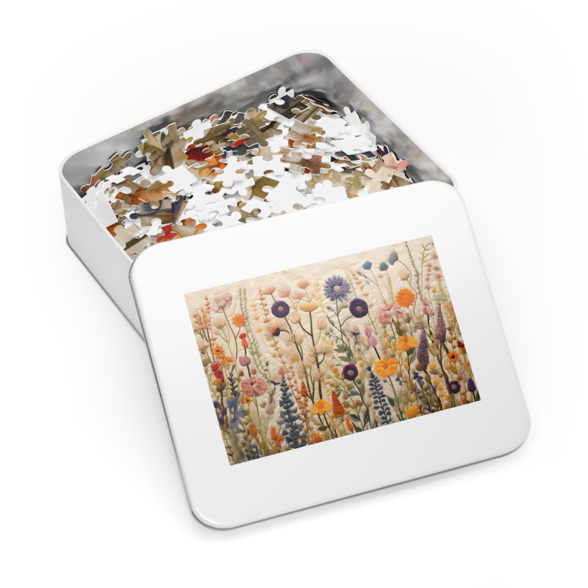 Floral Jigsaw Puzzle, Colorful Wildflower Field, Family Activity ...