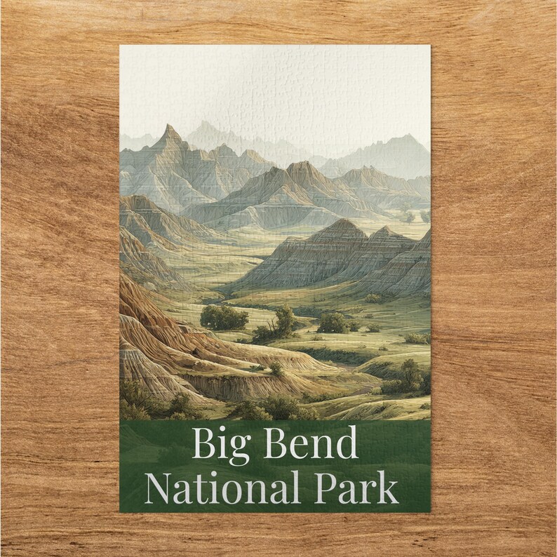 Big Bend National Park Puzzle, Texas Landscape Puzzle, Southwest Decor ...