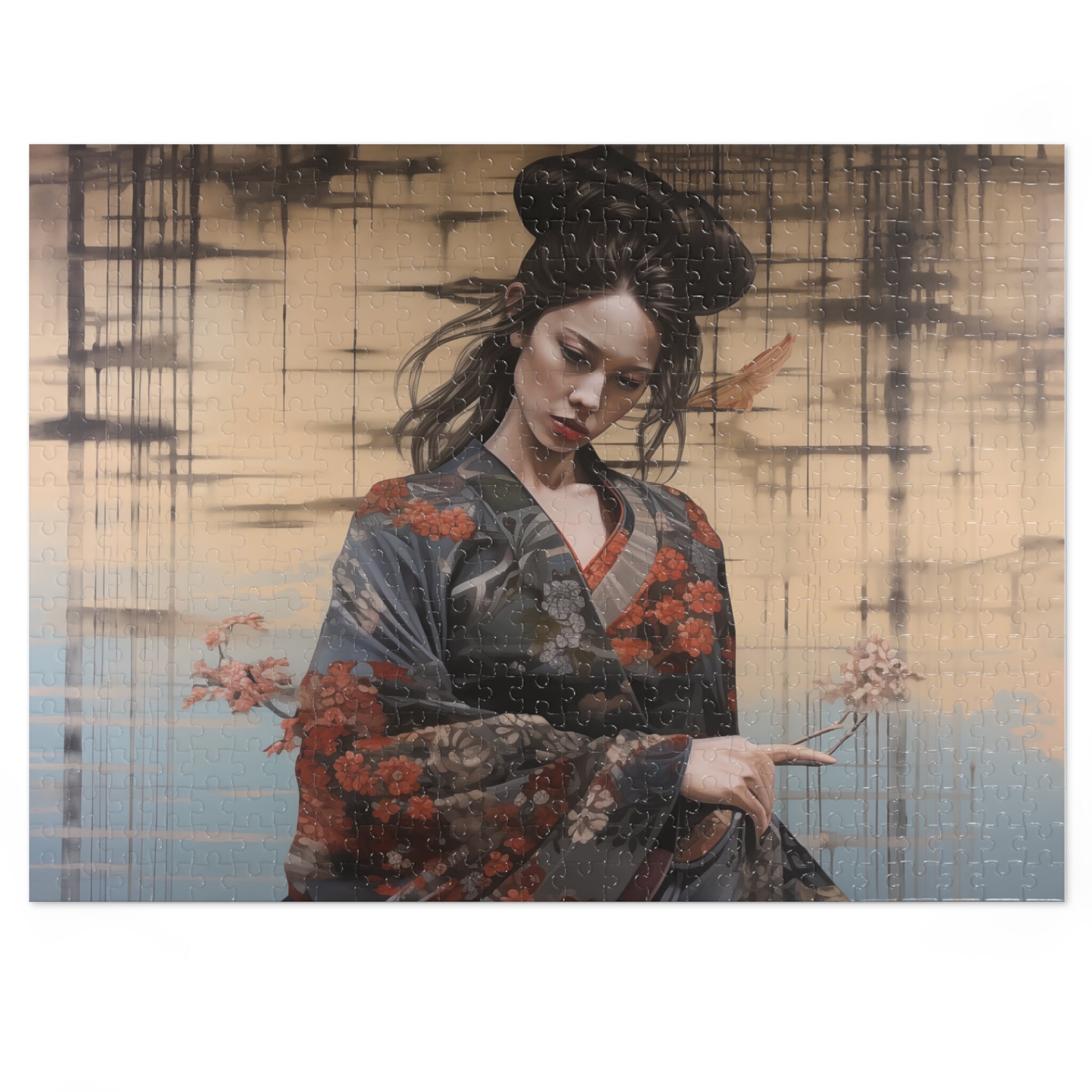 Elegant Geisha Jigsaw Puzzle, Traditional Japanese Art, Brain Teaser ...
