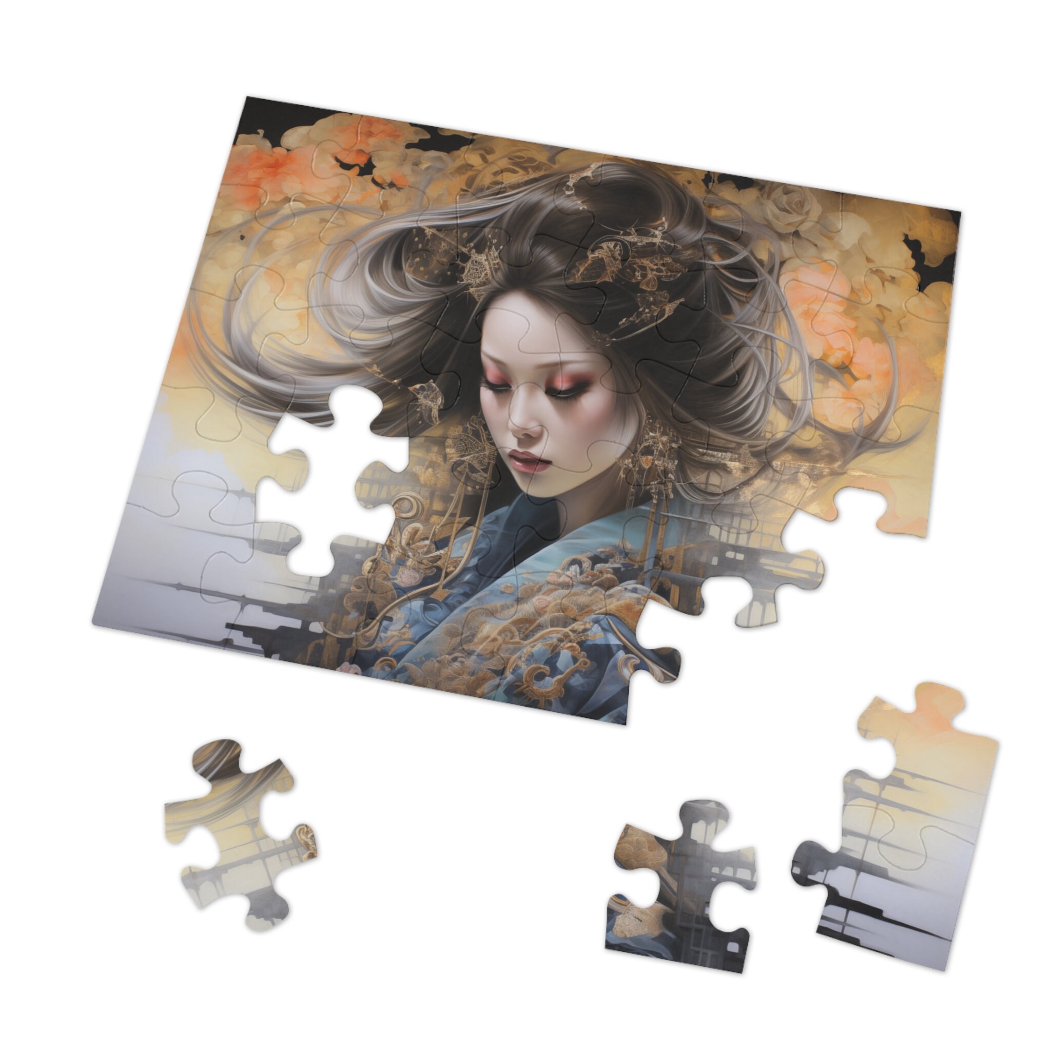 Fantasy Art Jigsaw Puzzle, Asian-inspired Illustration, Challenging 500 ...