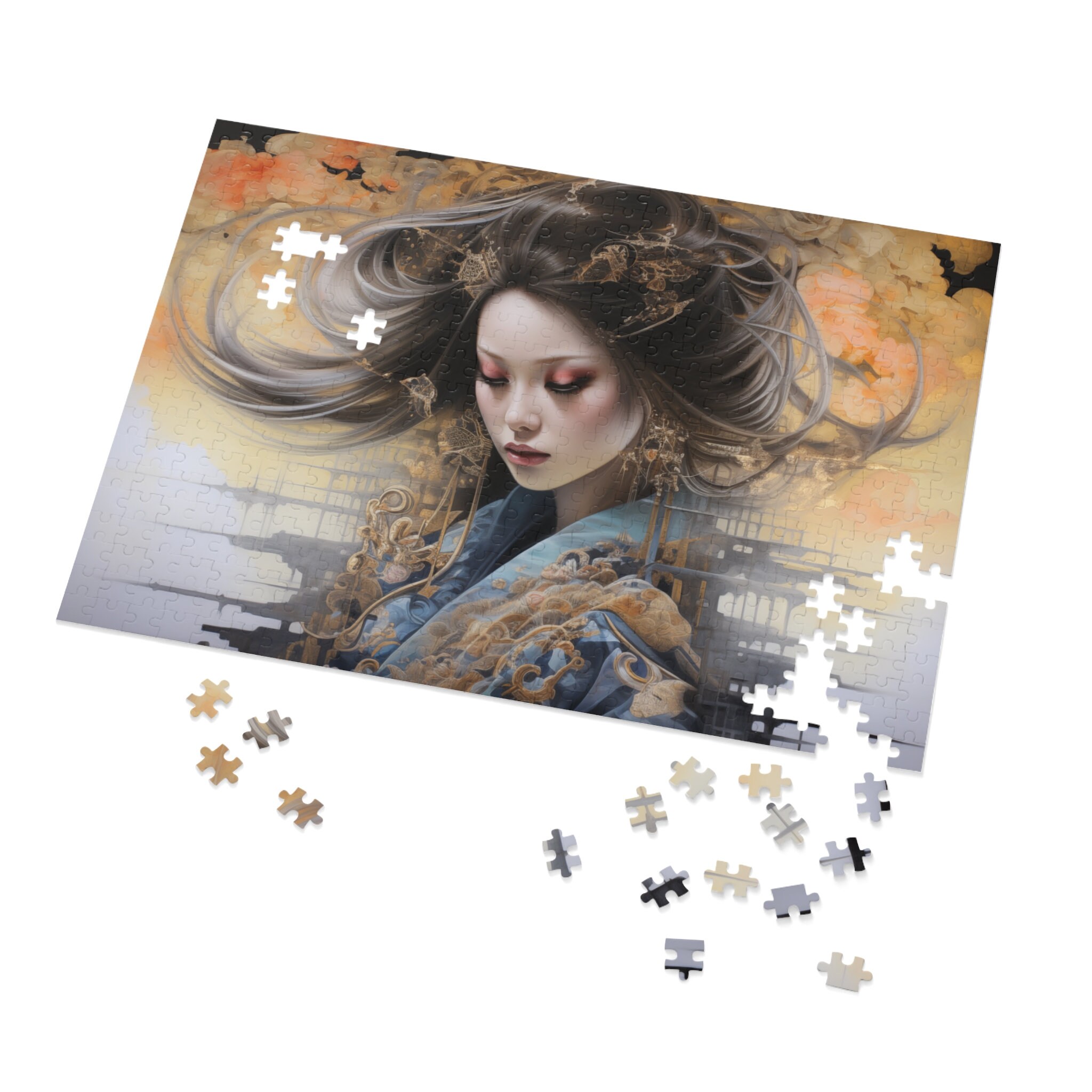 Fantasy Art Jigsaw Puzzle, Asian-inspired Illustration, Challenging 500 ...