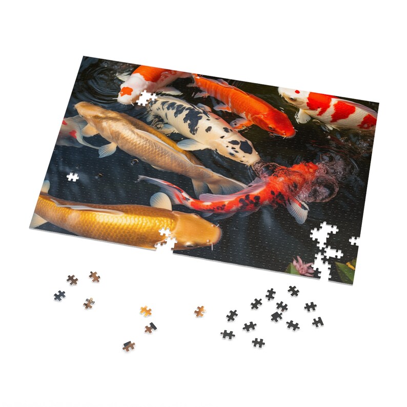 Jigsaw Puzzle 30, 110, 252, 500,1000-piece Serene Japanese Koi Fish ...
