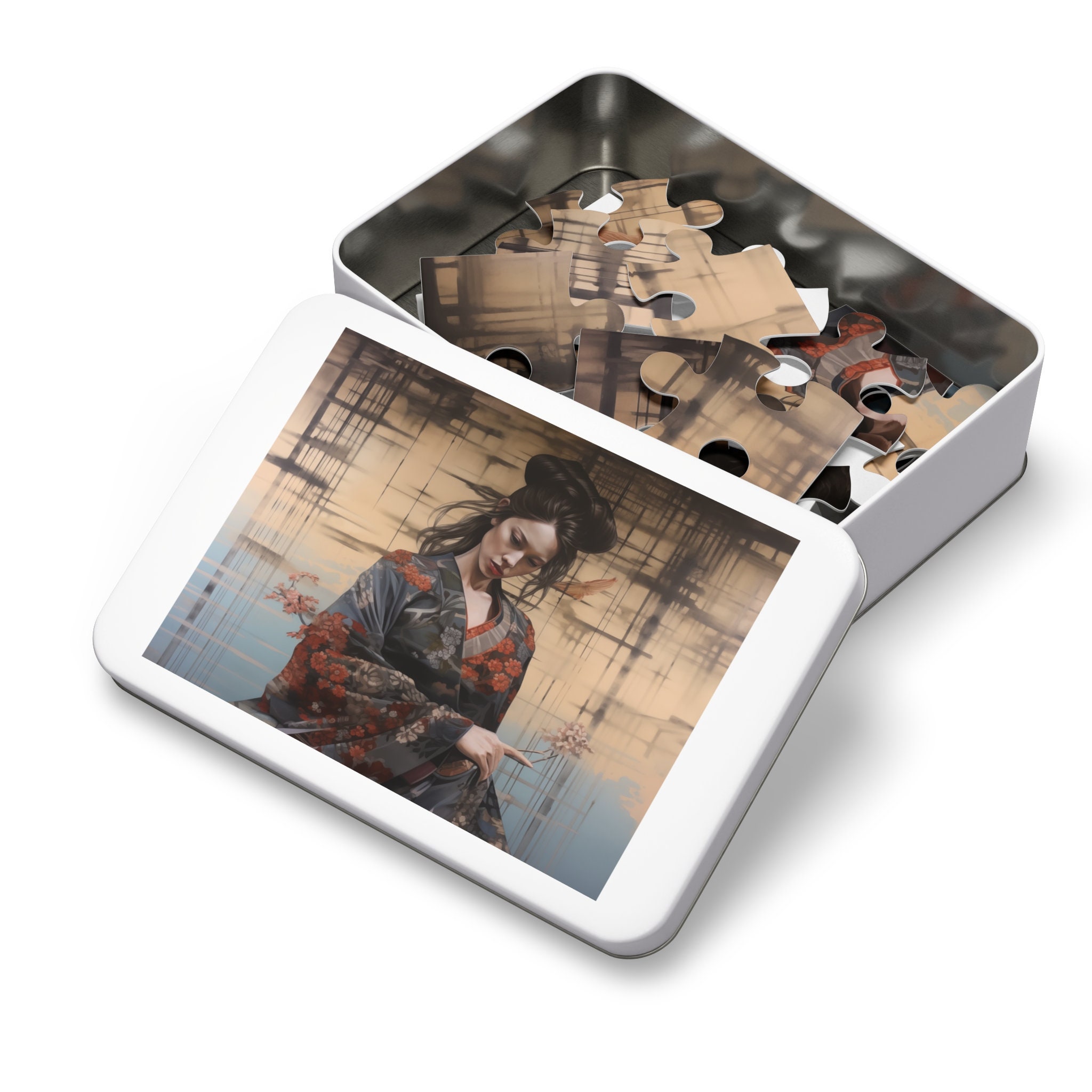 Elegant Geisha Jigsaw Puzzle, Traditional Japanese Art, Brain Teaser ...