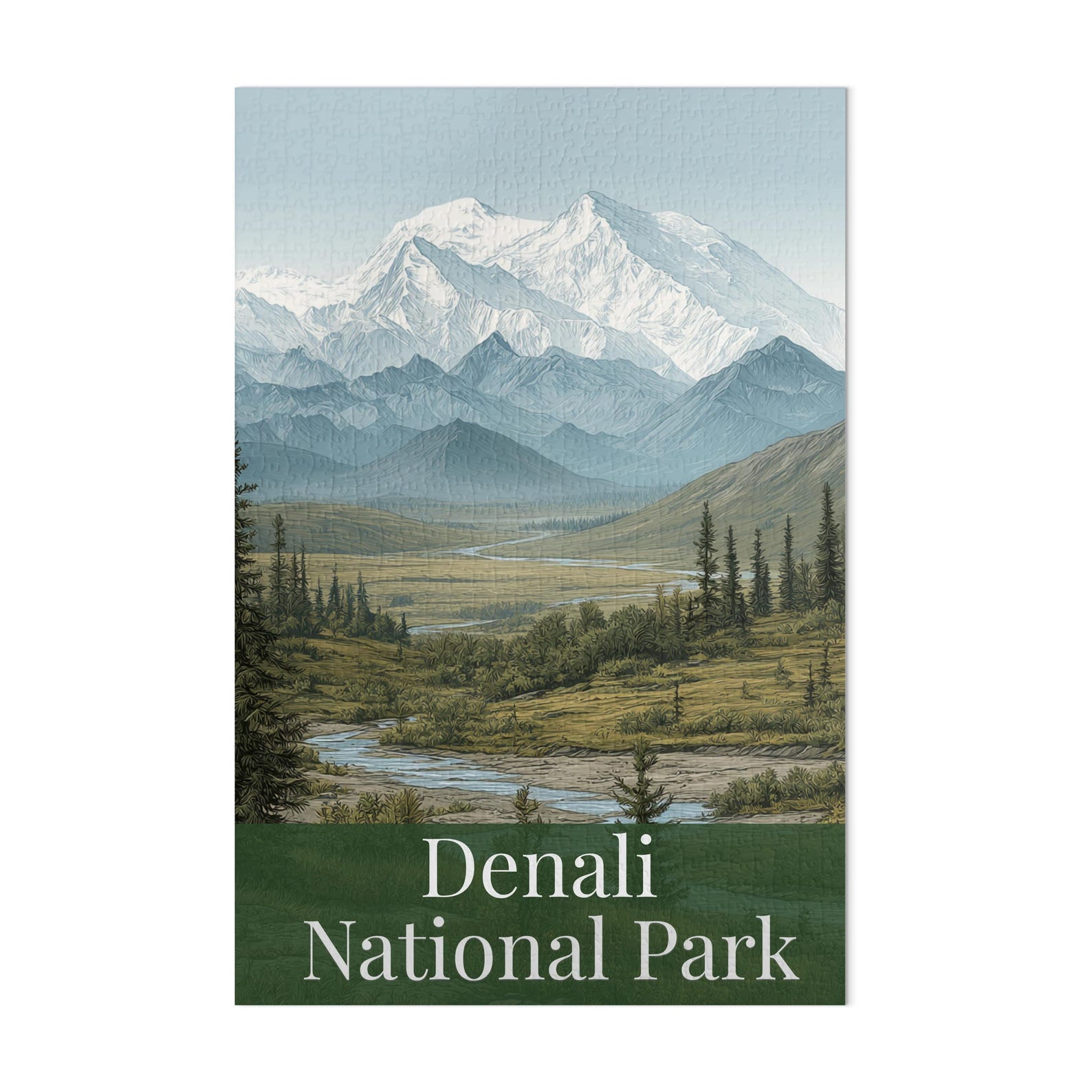 Denali National Park Puzzle: Alaska Mountain Landscape, 1014-piece - Etsy