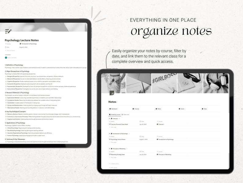 Ultimate Student Notion Template | Academic Assignment Planner, College ...