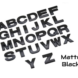 Custom Car Emblem Letters Black or Chrome Silver, 1 Tall, Counted by ...