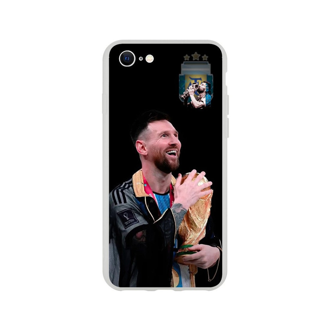 Messi Winning the World Cup for Argentina, Phone Case for iPhone 7/8/9 ...
