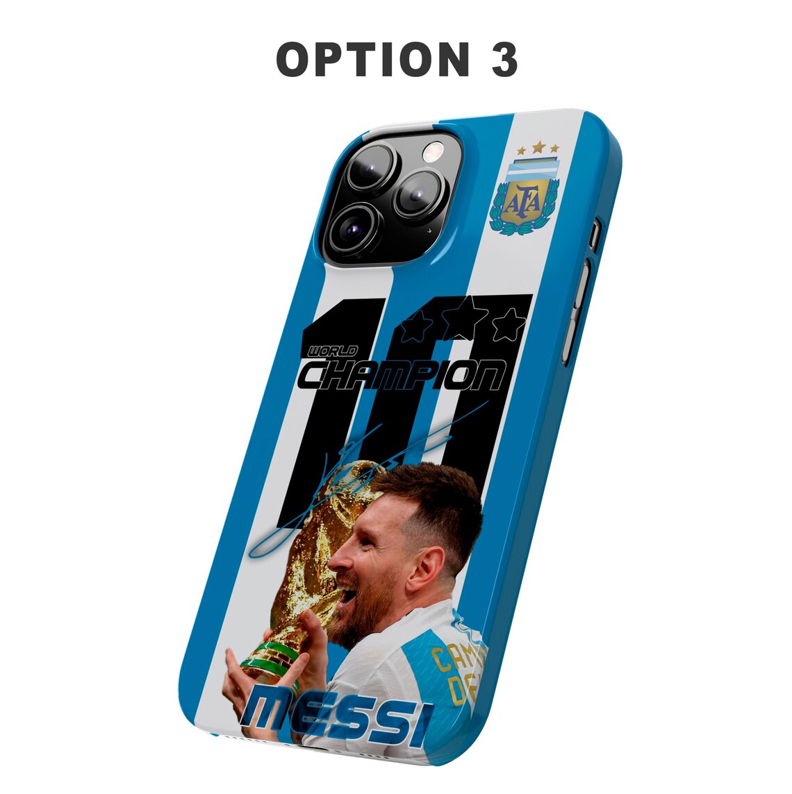 Messi Winning the World Cup for Argentina, Phone Case for iPhone 9/10 ...