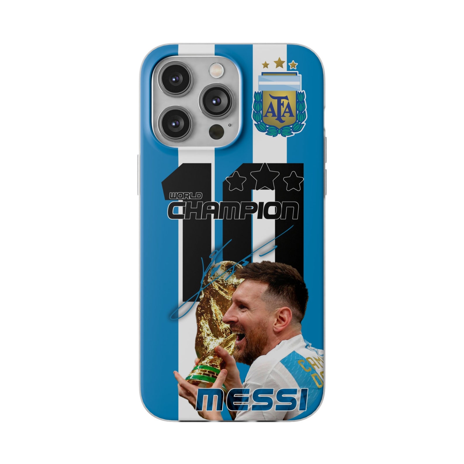 Messi Winning the World Cup for Argentina - Phone Case for iPhone 12/13 ...