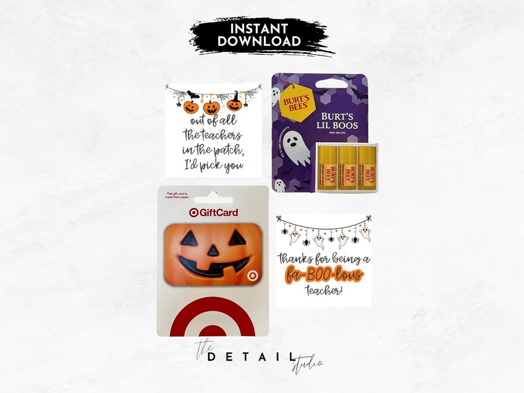 Halloween Teacher Appreciation Gift Tag - Etsy