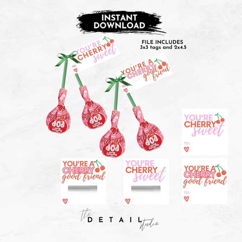 Valentine Cherry Stickers - Etsy