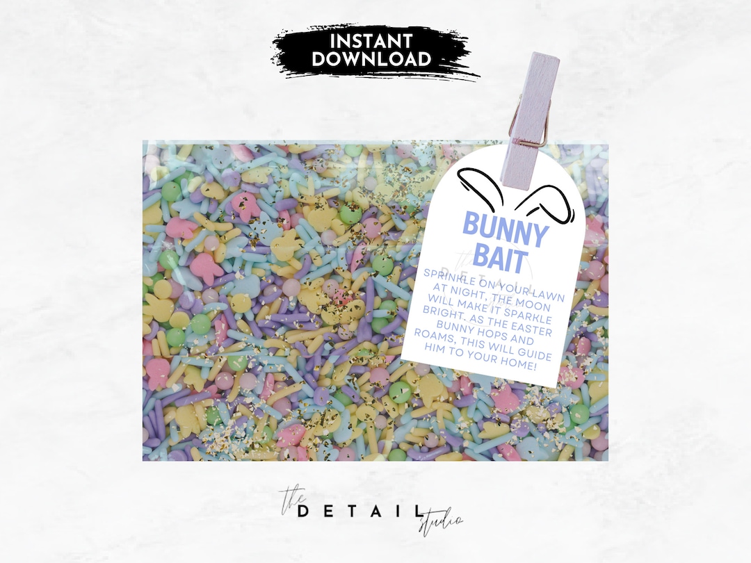 Bunny Bait Printable Gift Tag for Easter - Etsy
