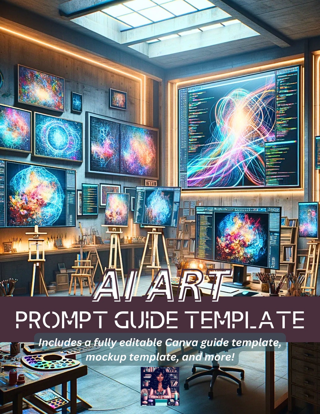 AI Art Prompt Guide Template With Mockup Templates | Chatgpt Plus ...