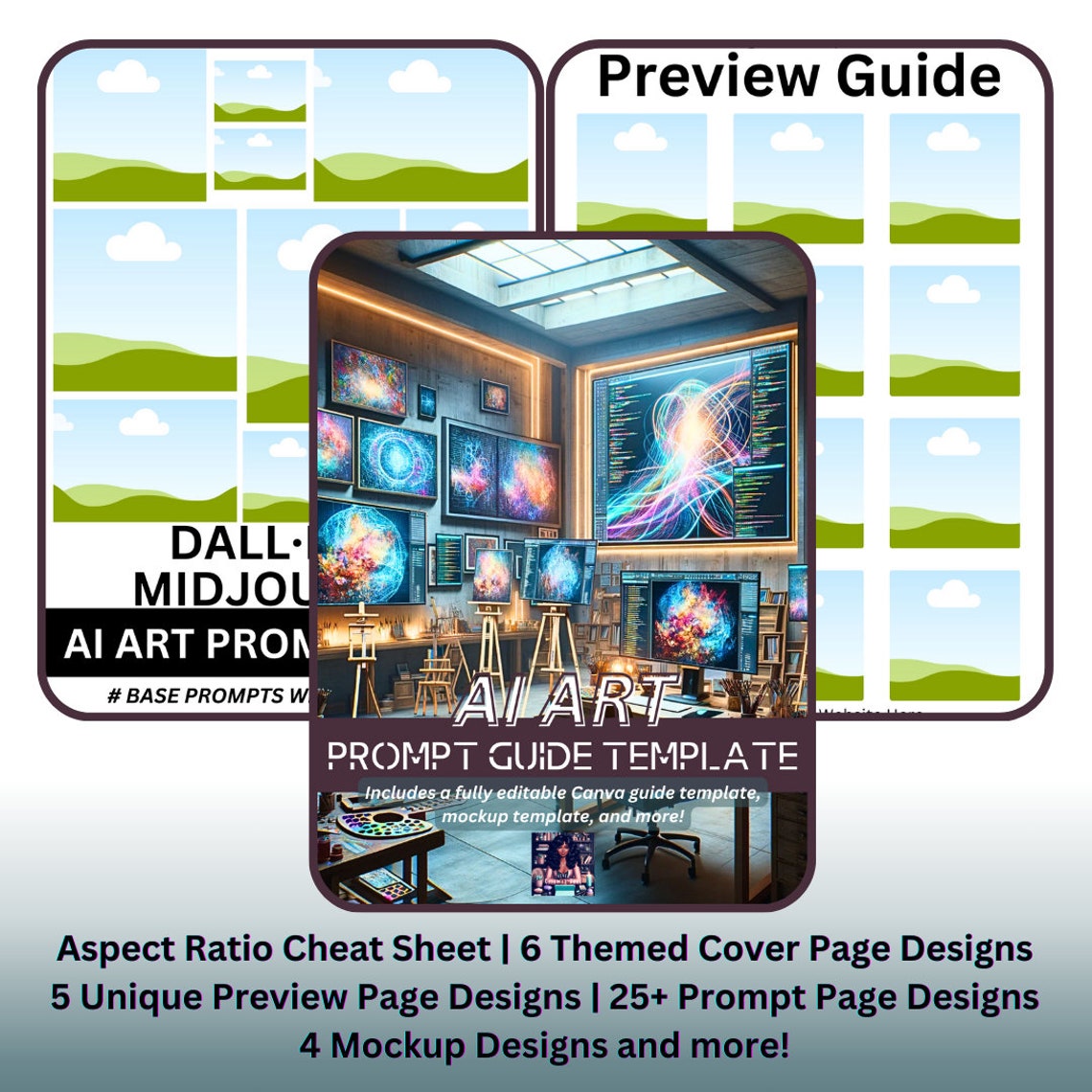 AI Art Prompt Guide Template With Mockup Templates | Chatgpt Plus ...