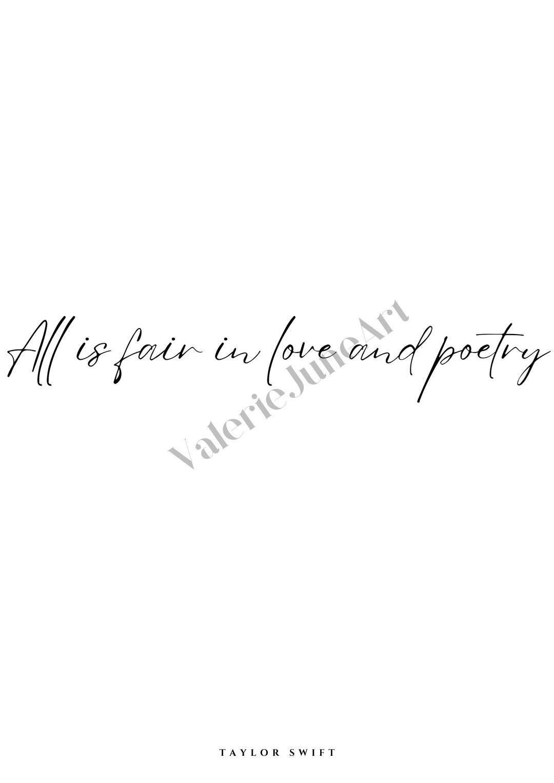 Taylor Swift TTPD - All is Fair in Love and Poetry - Etsy