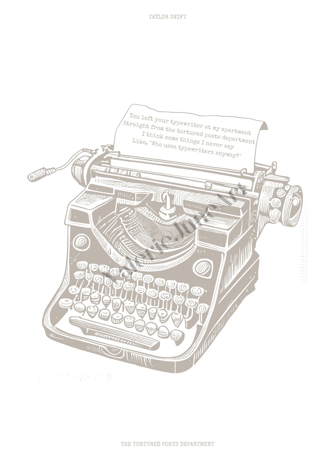 Taylor Swift TTPD - Typewriter - Etsy