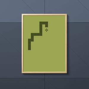 Snake Byte – Retro Nokia Snake Game Minimalist Print | Digital ...