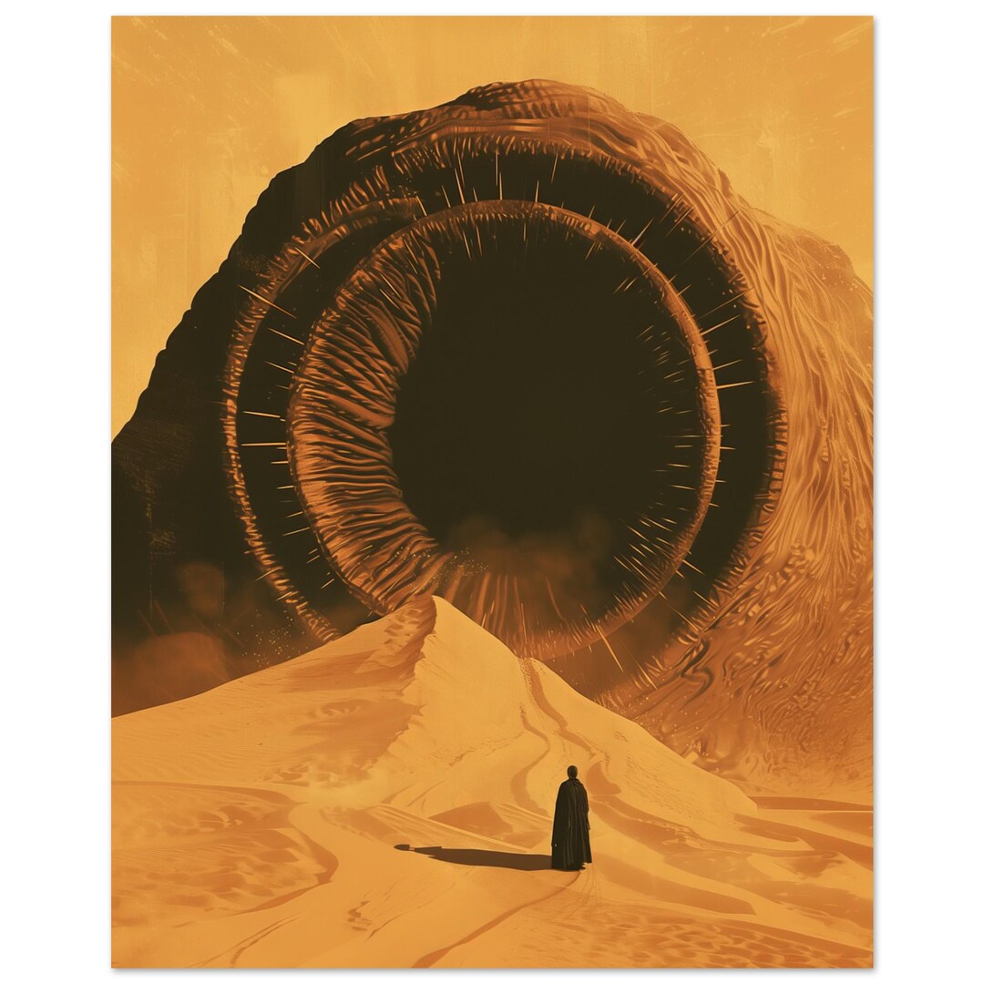 CUSTOM Dune Sandworm Minimalist Poster - Movie Wall Art Print, Film ...