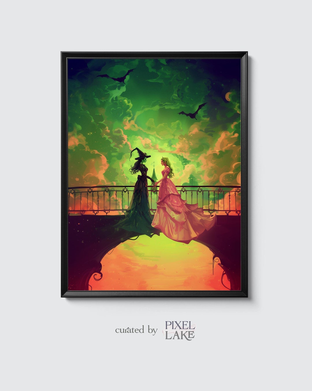 Wicked Elphaba and Glinda Defying Gravity Minimalist Poster - Movie ...