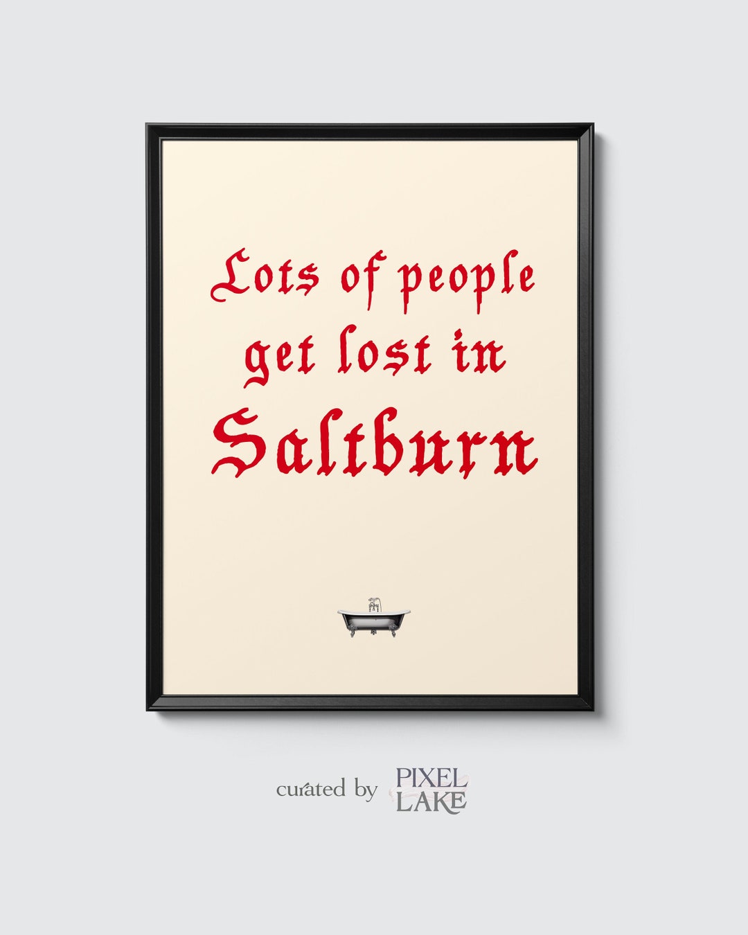 Saltburn Quote Poster With Bathtub Emblem - Movie Wall Art Print, Film ...