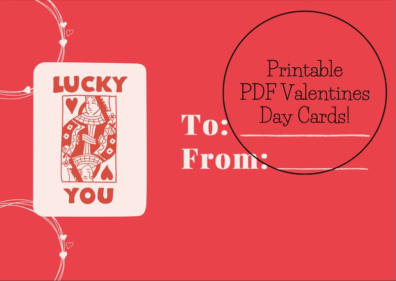 Valentines Day PDF Printable Cards Variety Pack - Etsy